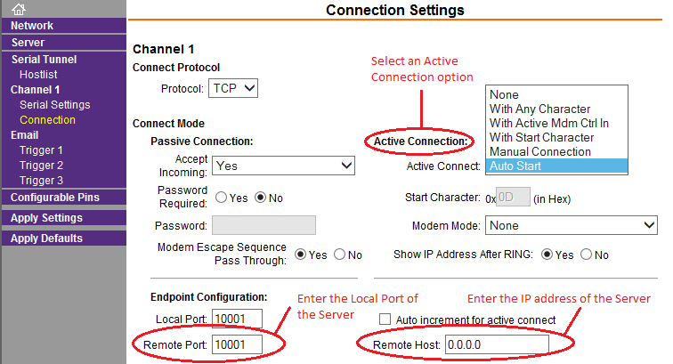 How to set up 2 Net485 units in a serial tunnel (Serial over TCP/IP ...