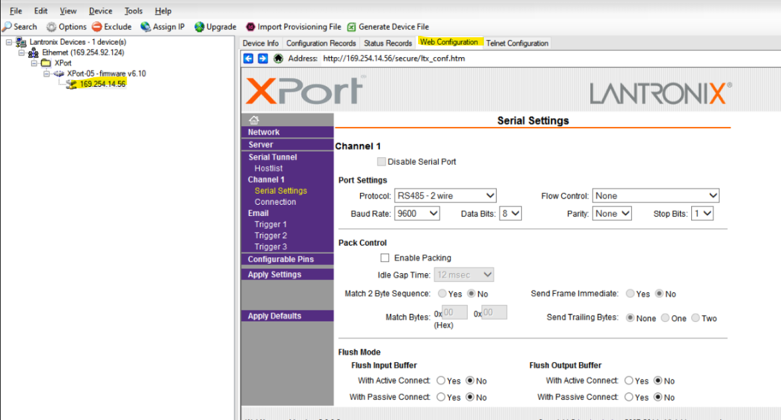 Tunnel Testing Two (2) NET485 Devices – Grid Connect