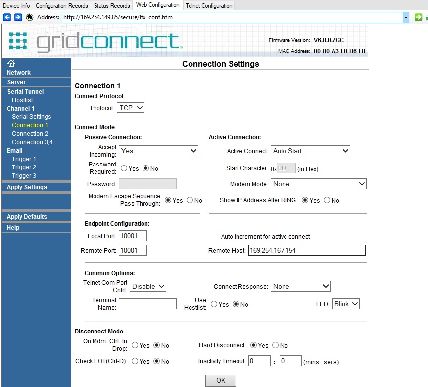 Tunnel Testing Two (2) NET232+ Devices – Grid Connect